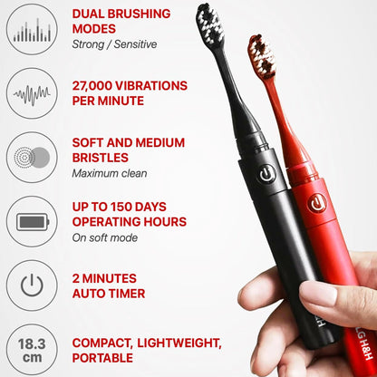 REACH Dual Sonic Electric Toothbrush-Black – LGH&H