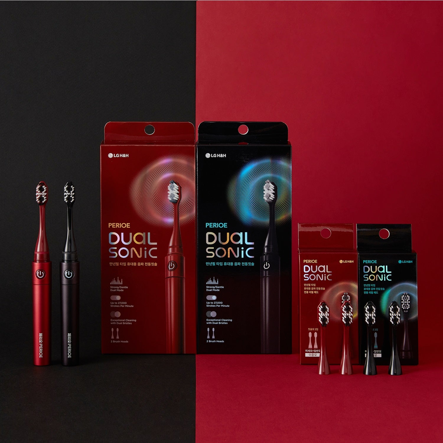 REACH Dual Sonic Electric Toothbrush - Red – LG H&H UK